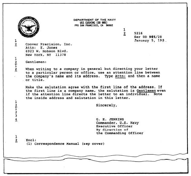 Standard Naval Letter